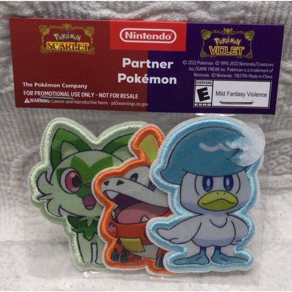 Nintendo | Art | Pokemon Scarlet Violet Embroidered Patch Stickers ...